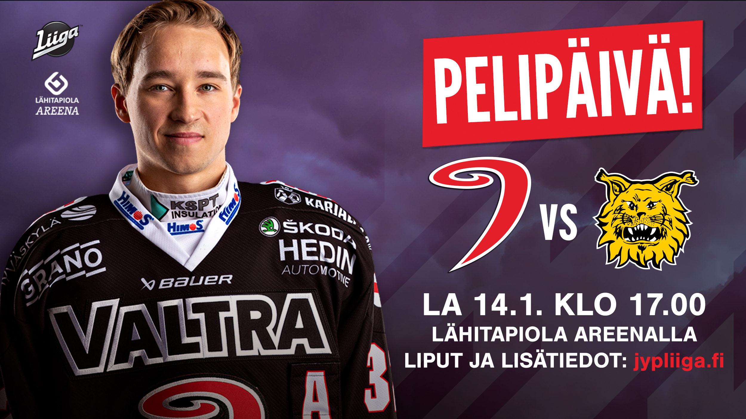 Viikon ainoa kotipeli lauantaina - JYP-Ilves 14.1. - JYP Jyväskylä Viikon ainoa kotipeli lauantaina - JYP-Ilves 14.1. - JYP Jyväskylä