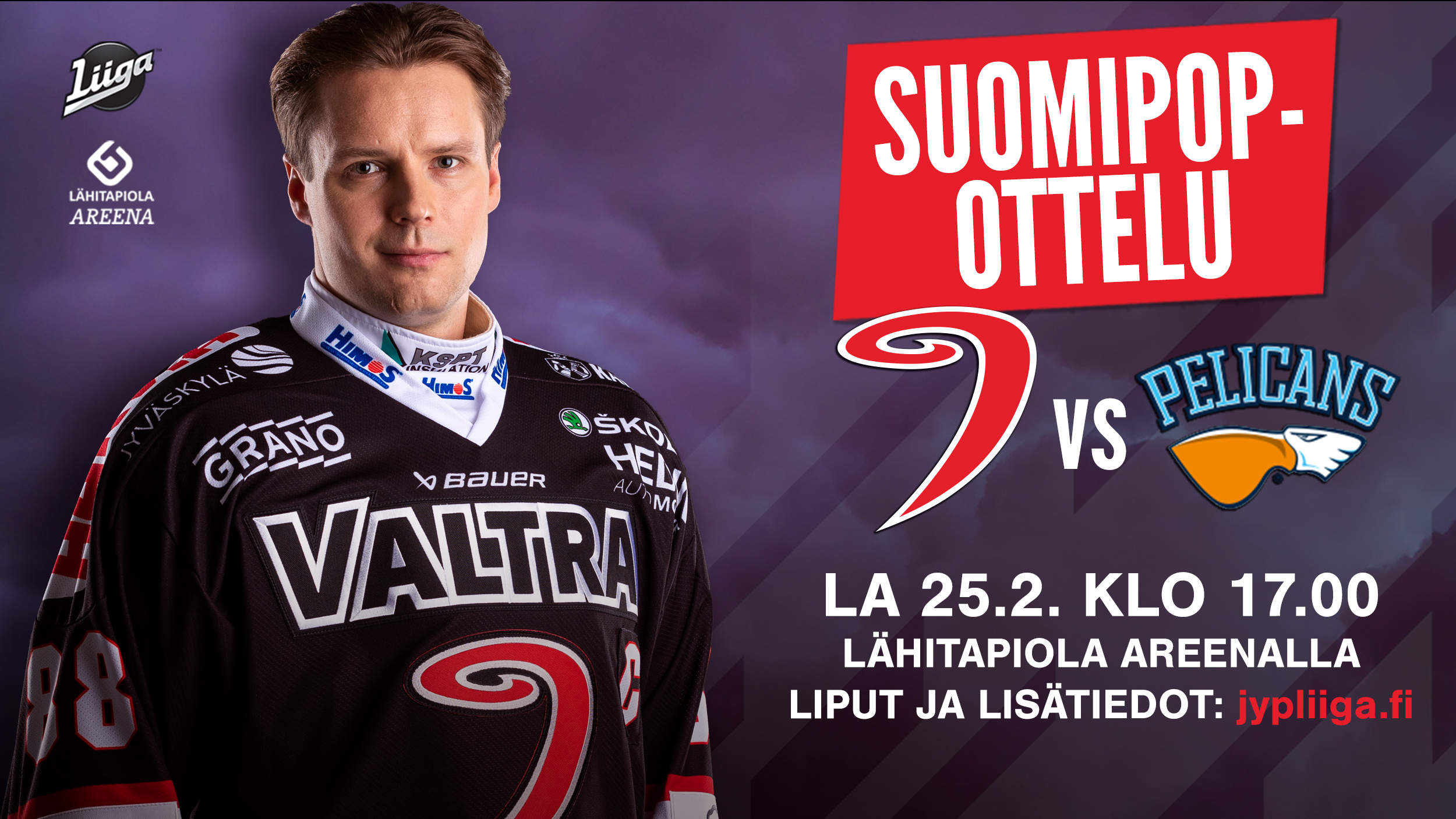 Lauantain JYP-Pelicans on suomipop -ottelu - JYP Jyväskylä